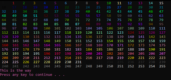 GitHub - Orion-Arm/256-color-go